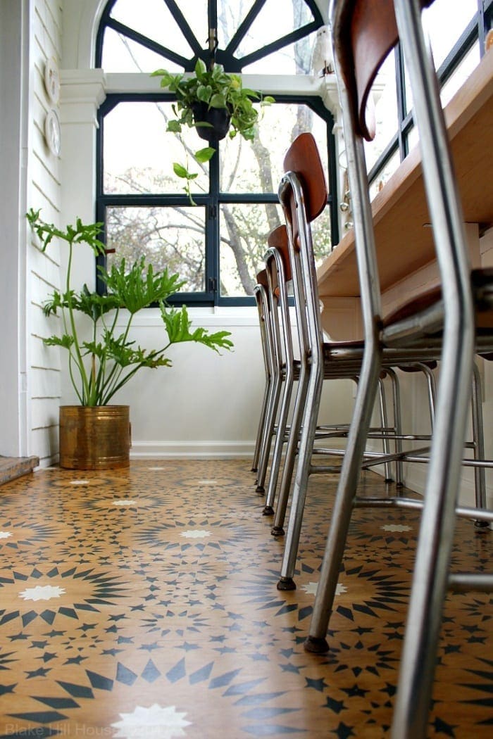 DIY Basics: Stenciled Floor Tutorial - Blake Hill House